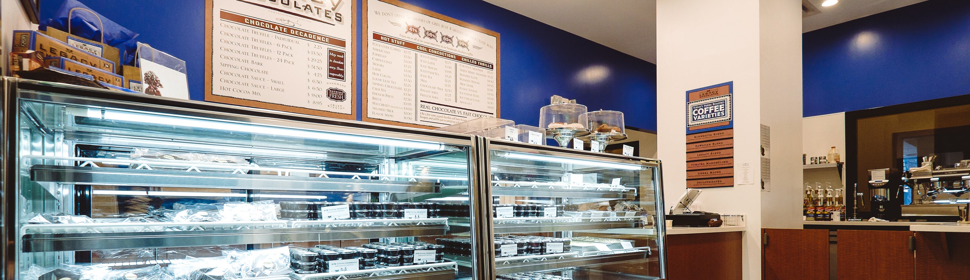 Cafe Menu - Legacy Chocolates - Saint Paul's Only Chocolate Cafe